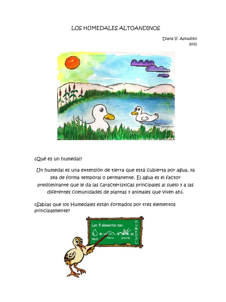 Actividades Didácticas sobre Humedales para Niños | PDF | Hogar ...