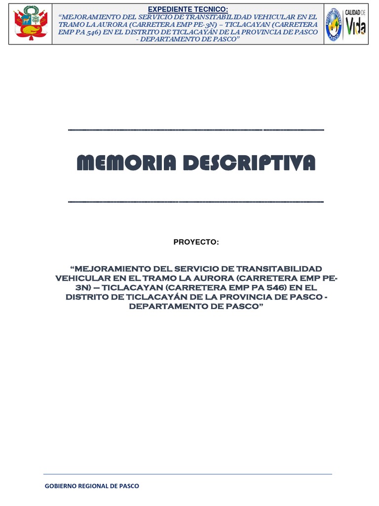 Memoria Descriptiva | PDF | Precipitación | Clima