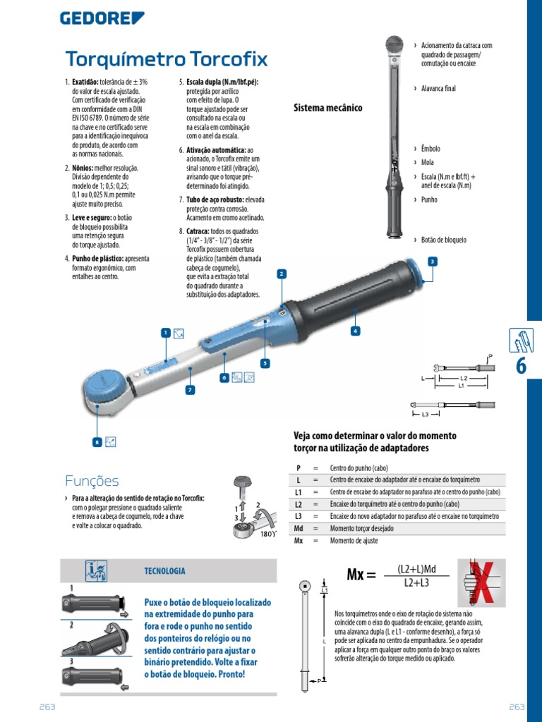 Ficha Técnica - Torquímetro Gedore | PDF