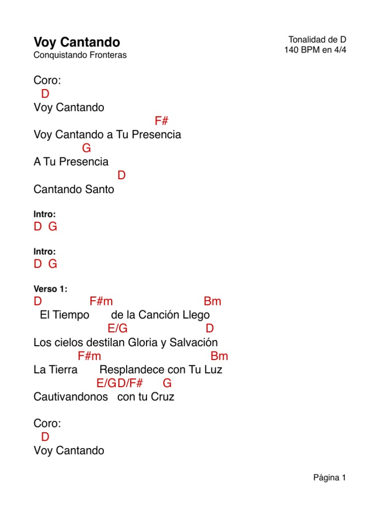 Voy Cantando | PDF