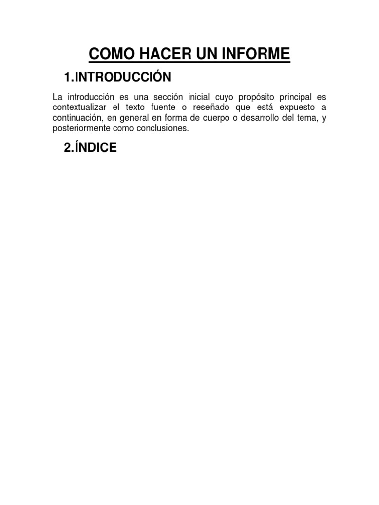Como Hacer Un Informe | PDF | Conocimiento | Aprendizaje