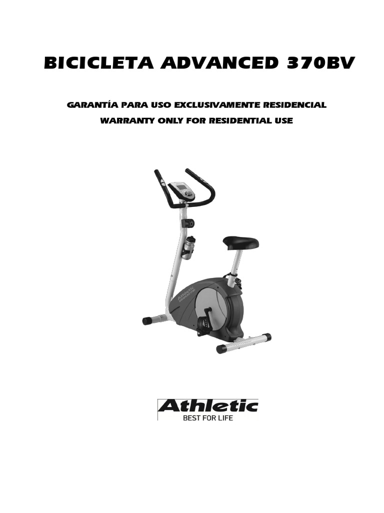 Manual de Uso Bicicleta Advanced 370BV | PDF | Ritmo cardiaco | Monitor ...