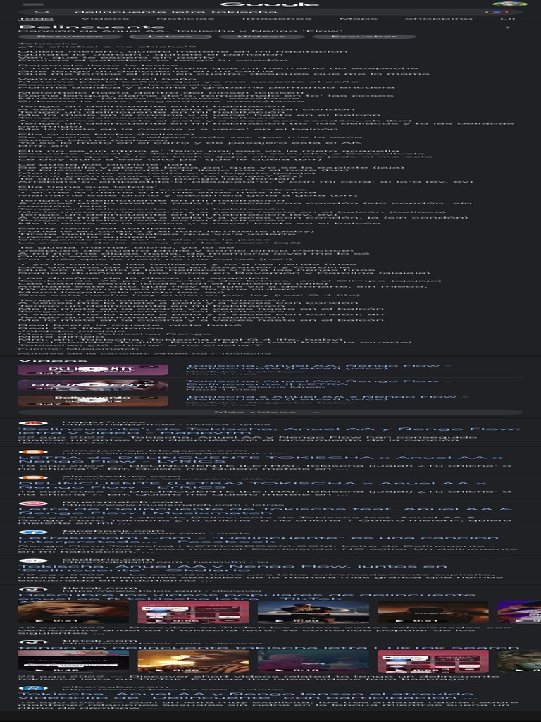 Delincuente Letra Tokischa - Buscar Con Google | PDF