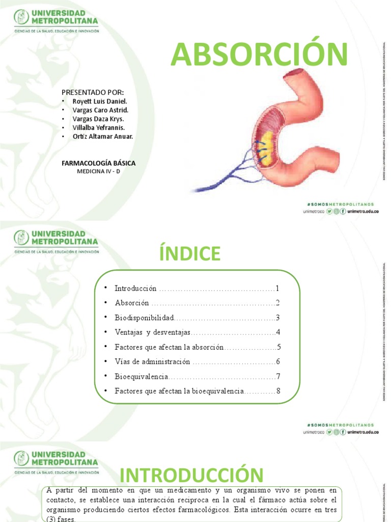 Proceso de Absorción en Farmacología | PDF | Medicamentos con receta ...