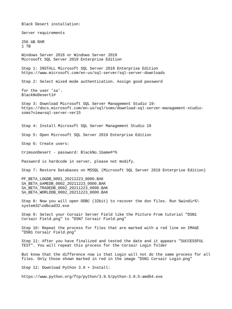 Setup Instructions | PDF | Microsoft Sql Server | Operating System Families