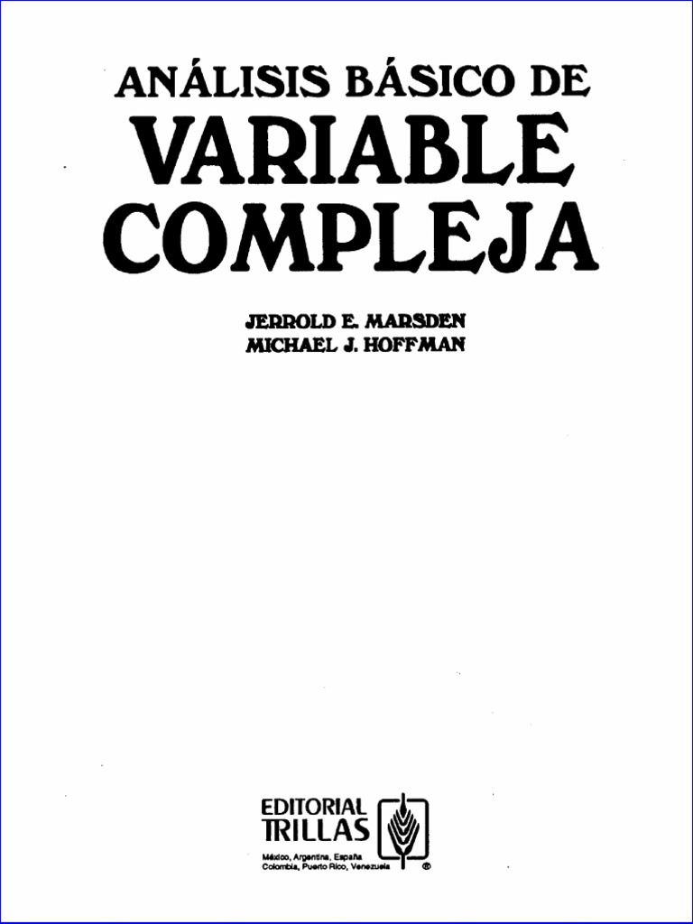 Análisis de Variable Compleja Marsden | PDF | Logaritmo | Número complejo
