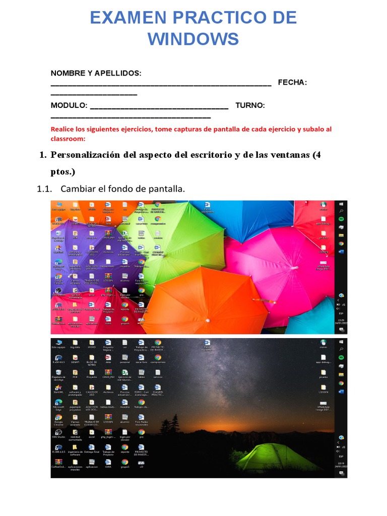 Examen Practico de Windows | PDF