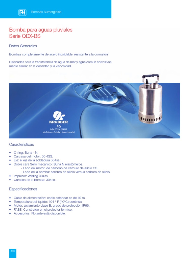 QDX-BS Bomba Sumer KRUBBER | PDF | Materiales | Química