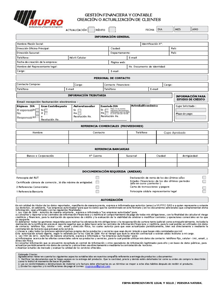 Solicitud Credito Clientes | PDF | Bancos | Business