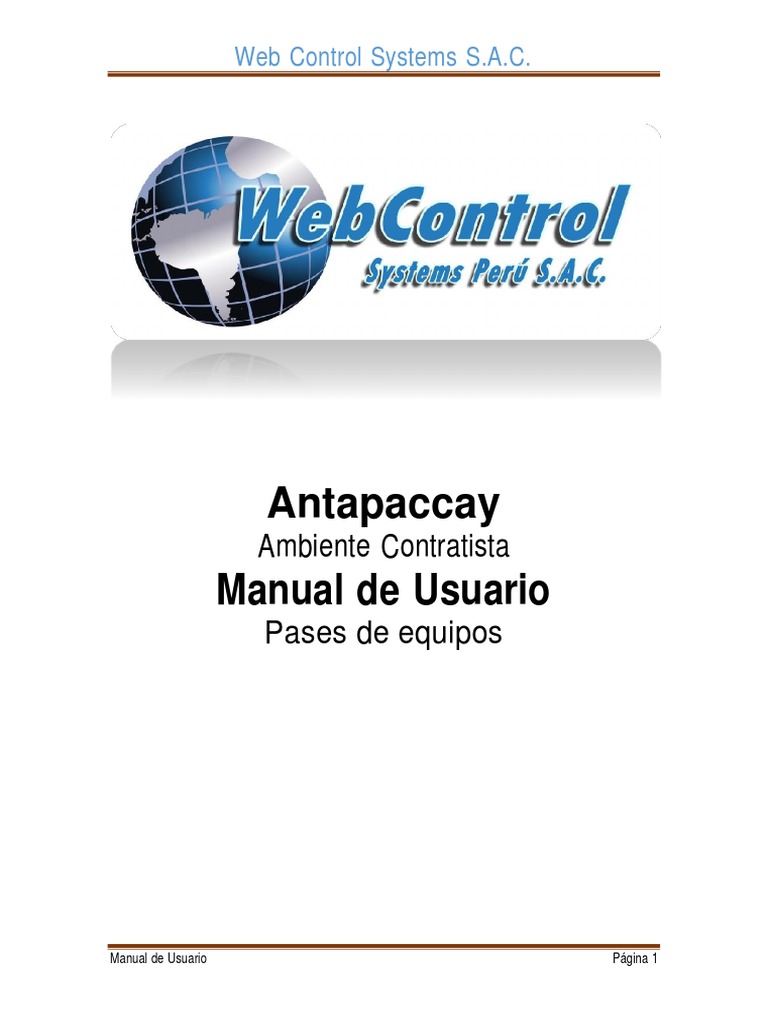 Manual Antapaccay Contratistas - Pase de Equipos | PDF | Red mundial ...