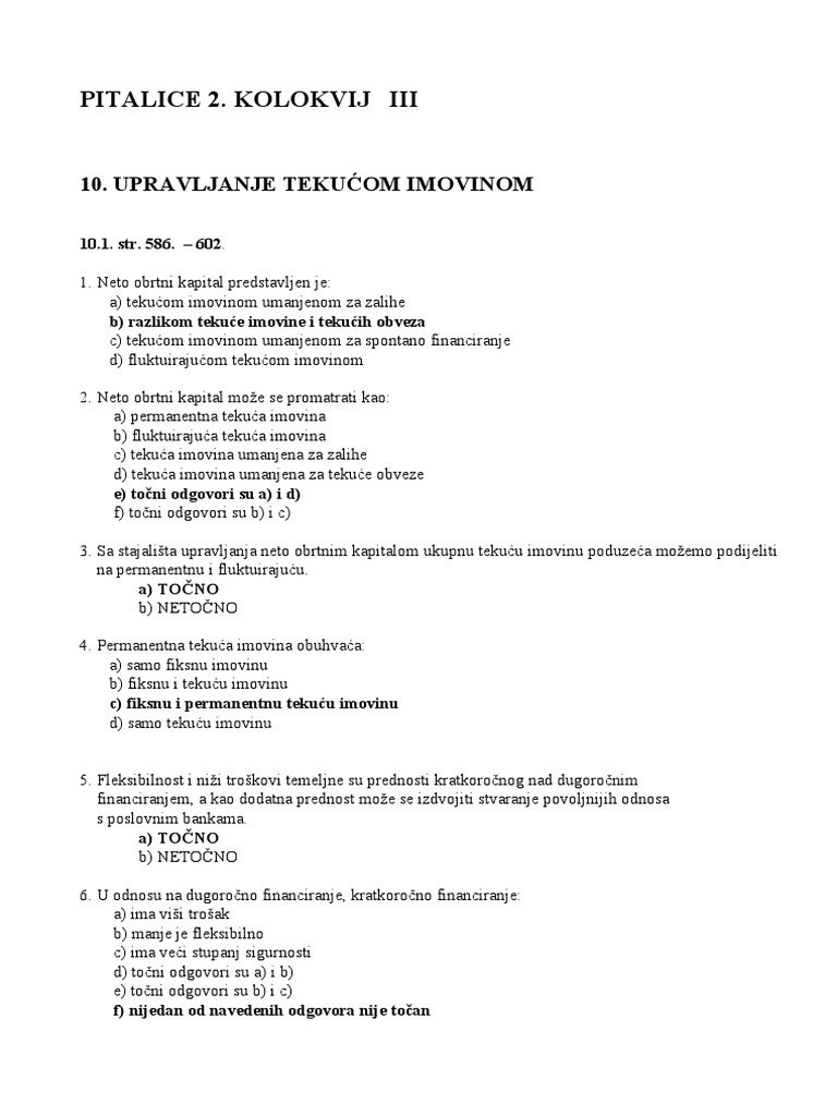 Pitalice III, 2 Kol, Rješene | PDF