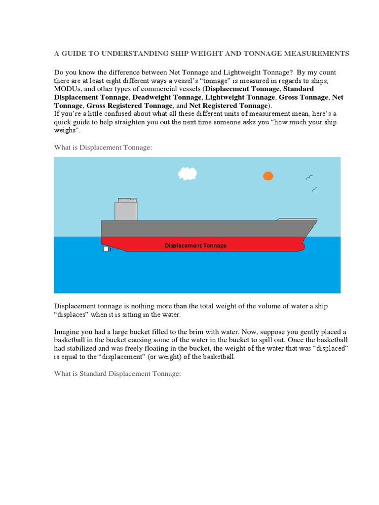 Understanding Ship Tonnage Measurements | PDF | Tonnage | Shipbuilding