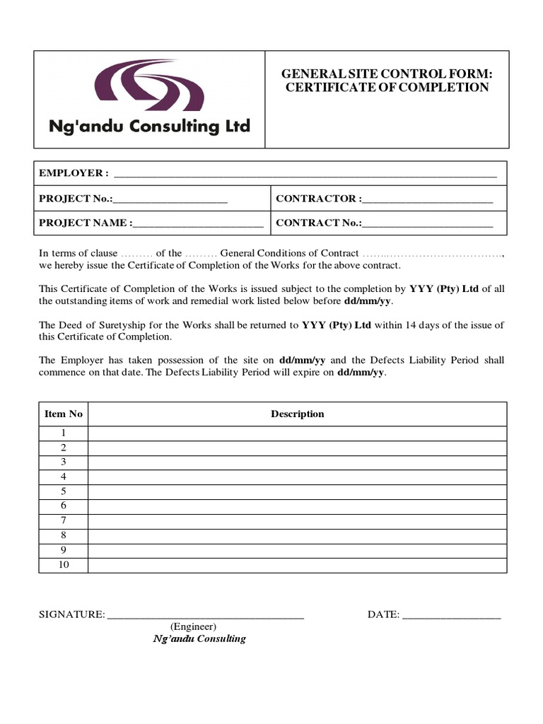 Completion Certificate | PDF