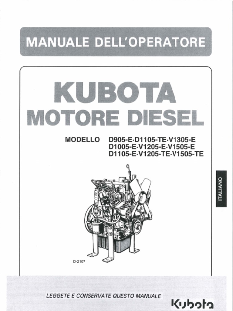 Manuale Motore Kubota | PDF