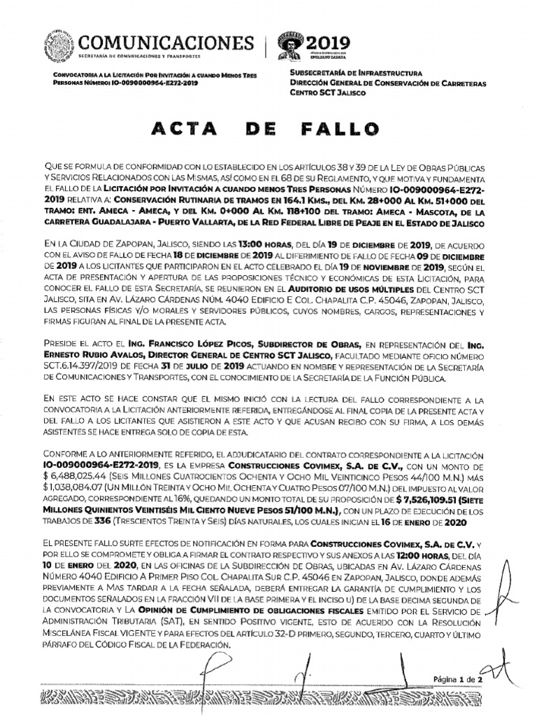 Acta de Fallo E272 | PDF