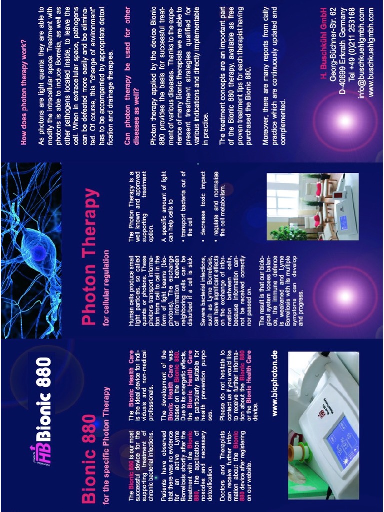 Bionic 880 - Specific Photon Therapy | PDF