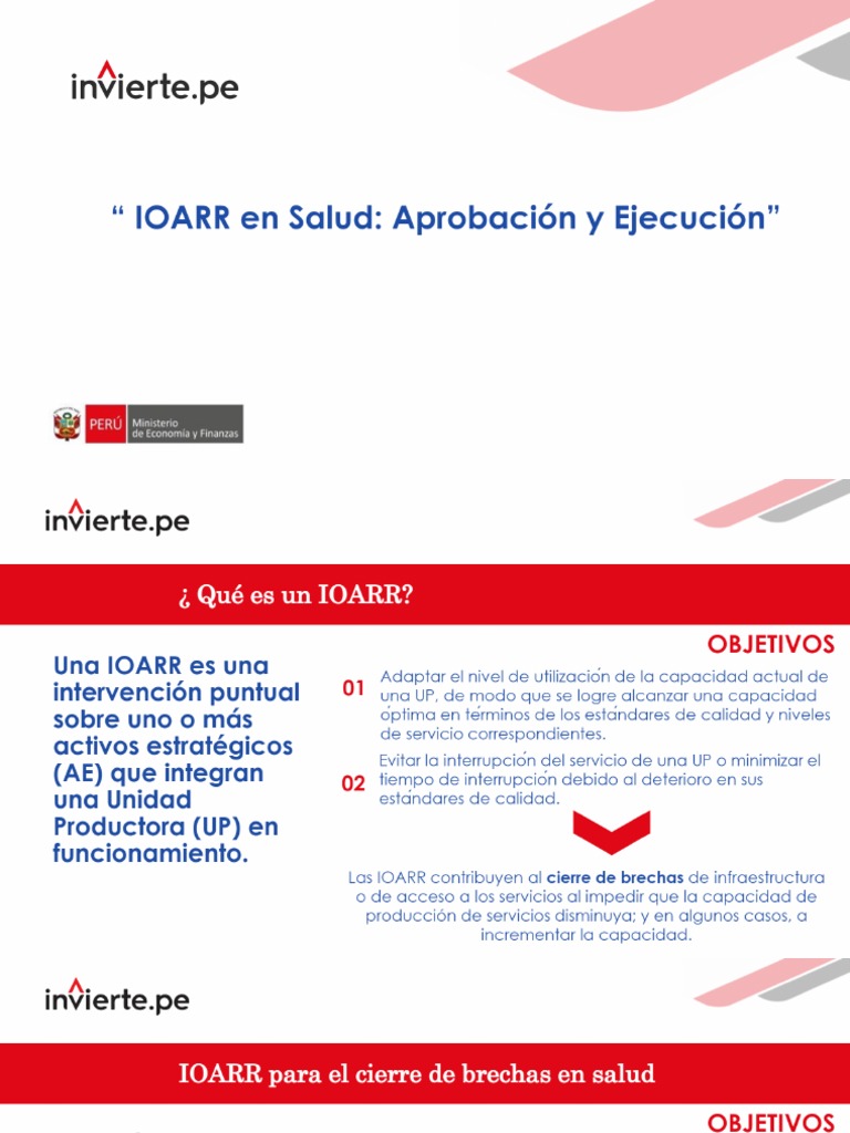 IOARR en Salud - Aprobación y Ejecución | PDF