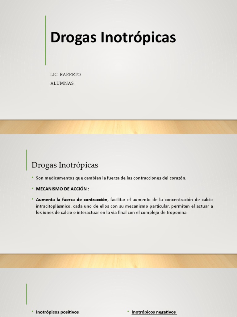 Drogas Inotrópicas | PDF