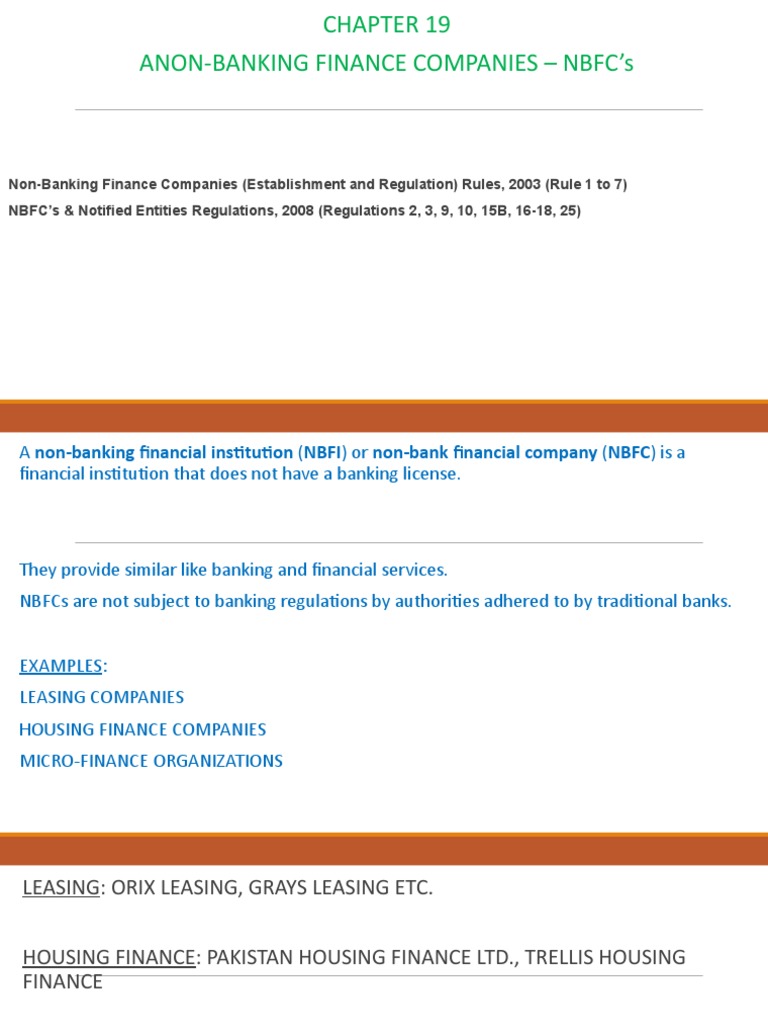 NBFC | PDF | Non Bank Financial Institution | Banks