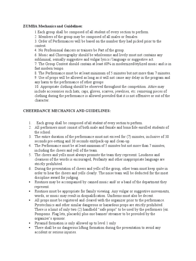 Mechanics and Guidelines | PDF