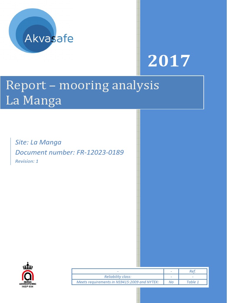 Mooring Analysis | PDF