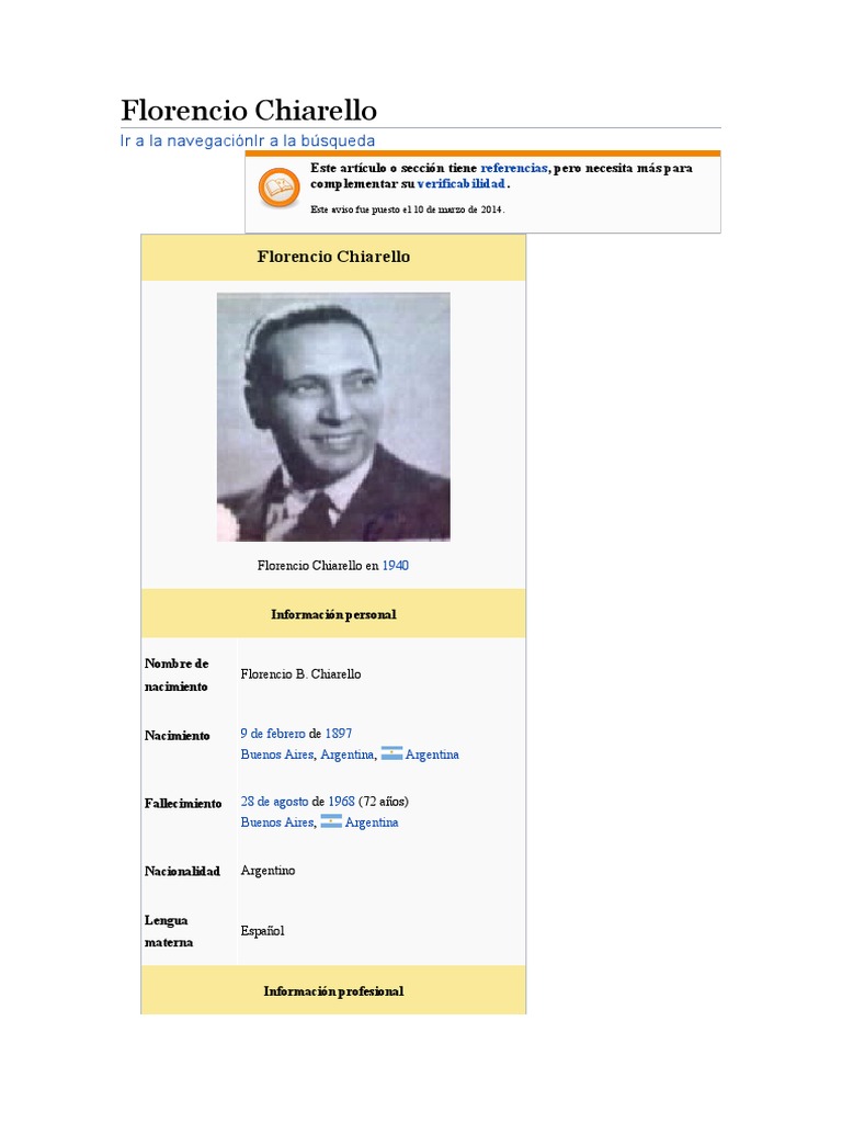 Florencio Chiarello | PDF | Arte | Historia