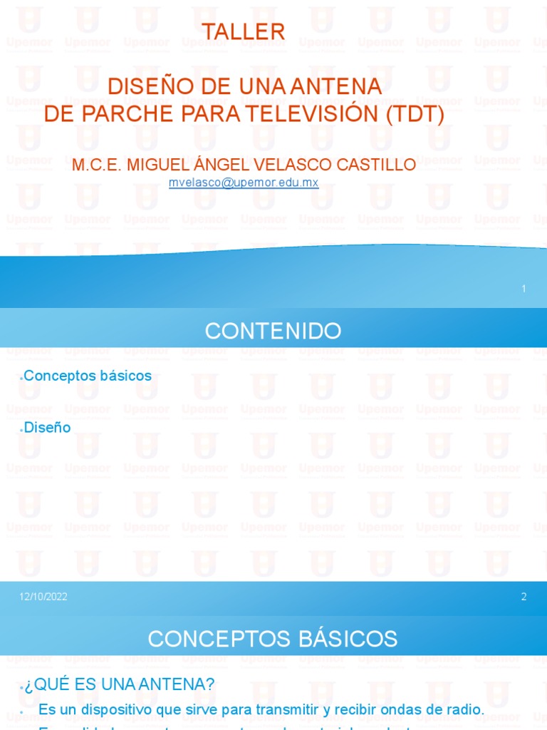 Diseño de Antena de Parche TDT | PDF | Antena (Radio) | Electrodinámica