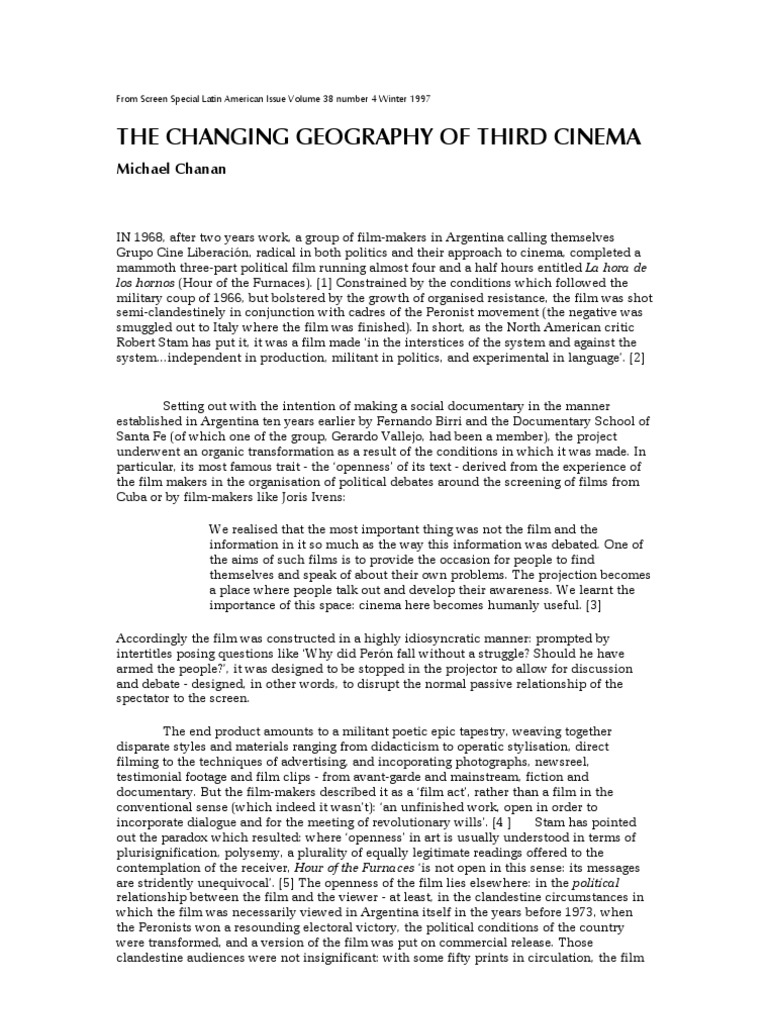 Michael Chanan - Third Cinema | PDF | History