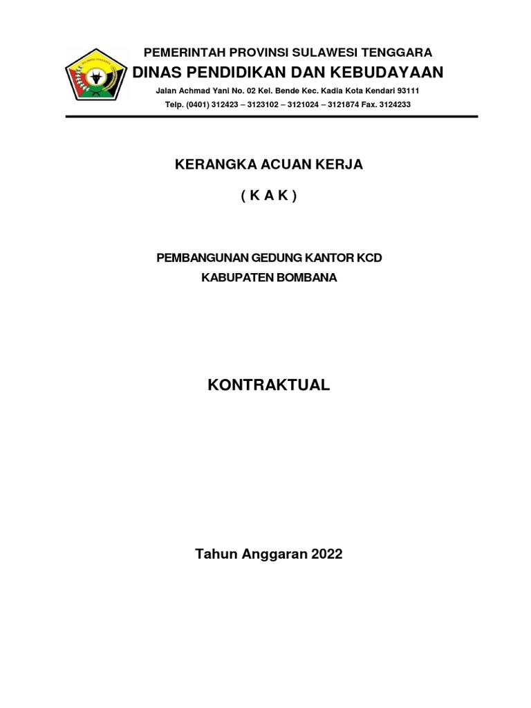 Kak Kantor KCD Bombana Revisiterbaru 1 | PDF