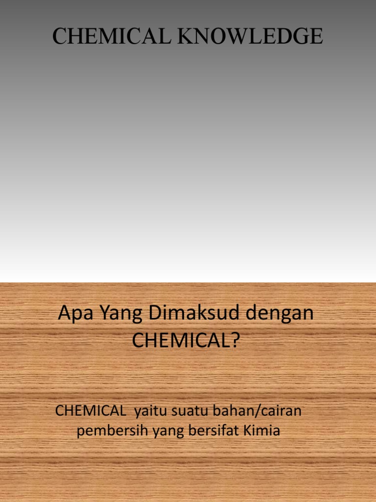 4 Chemical Knowledge | PDF