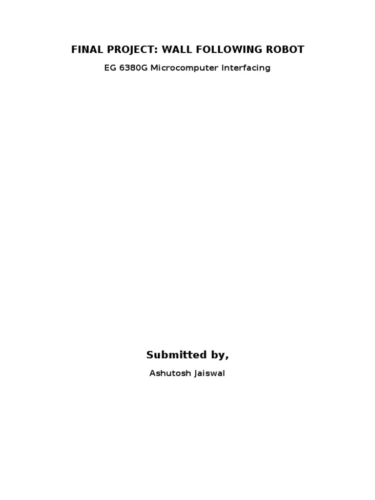 Wall Following Robot | PDF | Electronic Circuits | Microcontroller