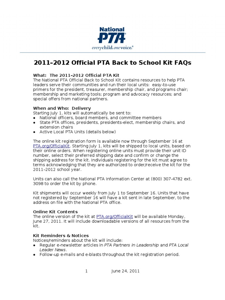 2011 PTA Kit FAQs For States | PDF | Cyberspace | Computing