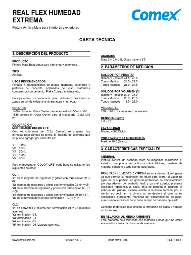 Ficha Tecnica Pintura Real Flex | PDF | Cepillo | Pintar