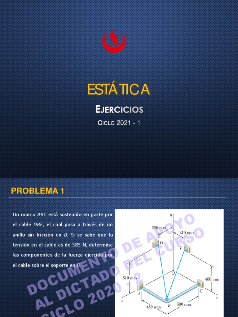 Equilibrio de Una Partícula - Ejercicios 3D | PDF | Mecánica | Ingeniería mecánica