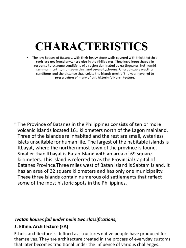 Ivatan Architecture Characteristics | PDF | Island | Philippines