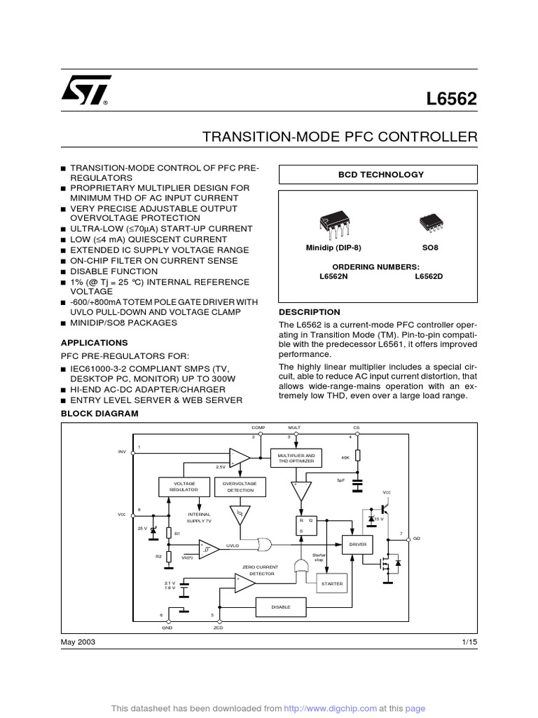 Transition-Mode PFC Controller: BCD Technology | PDF | Rectifier ...