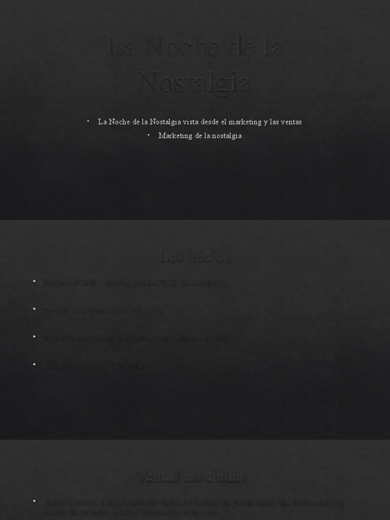 La Noche de La Nostalgia | PDF