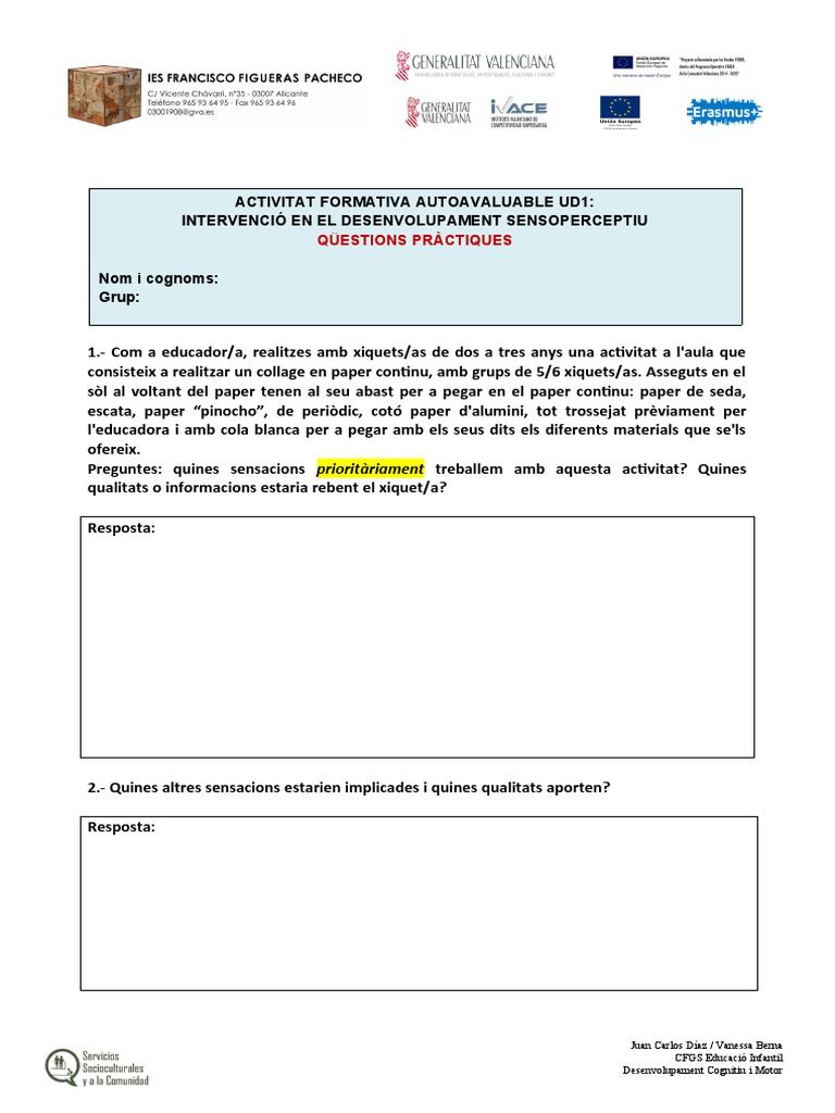 Activ Form Autoavaluable Ud1 - Qüestions Pràctiques | PDF