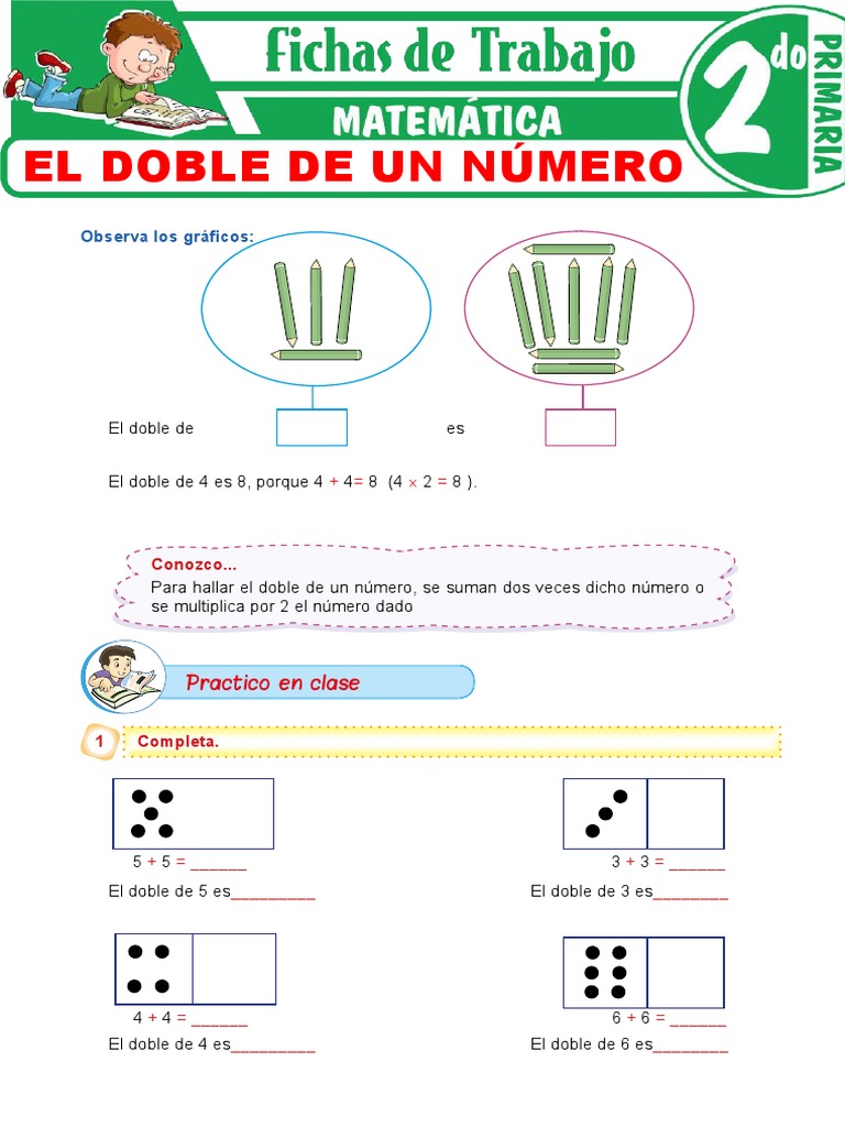 El Doble de Un Número para Segundo Grado de Primaria | PDF