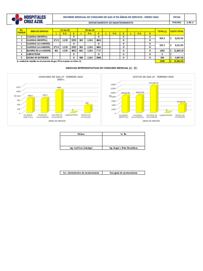 Consumo de Gas LP 2022 | PDF