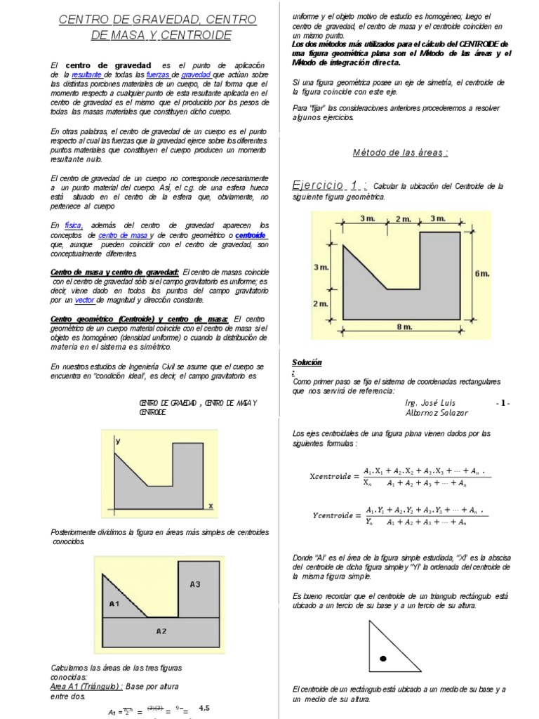 Centros de Masa y Centroides | PDF | Centro de masa | Geometría