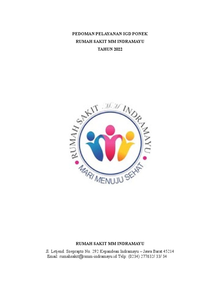PEDOMAN PELAYANAN IGD PONEK RUMAH SAKIT MM INDRAMAYU 2022 | PDF