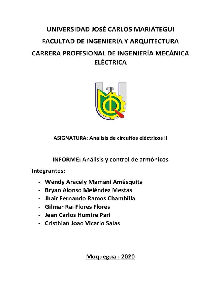 Análisis y Control de Armónicos | PDF | Energia electrica | Corriente ...