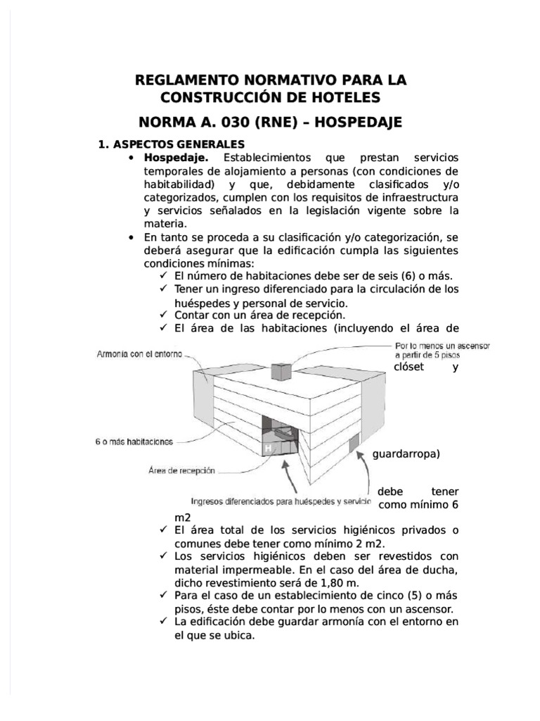 PDF Reglamento Normativo para La Construccion de Hoteles Compress NAYARA | PDF | Invalidez