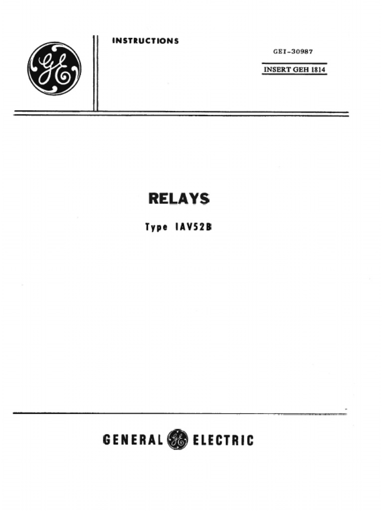 Ge Iav52 | PDF | Relay | Rectifier
