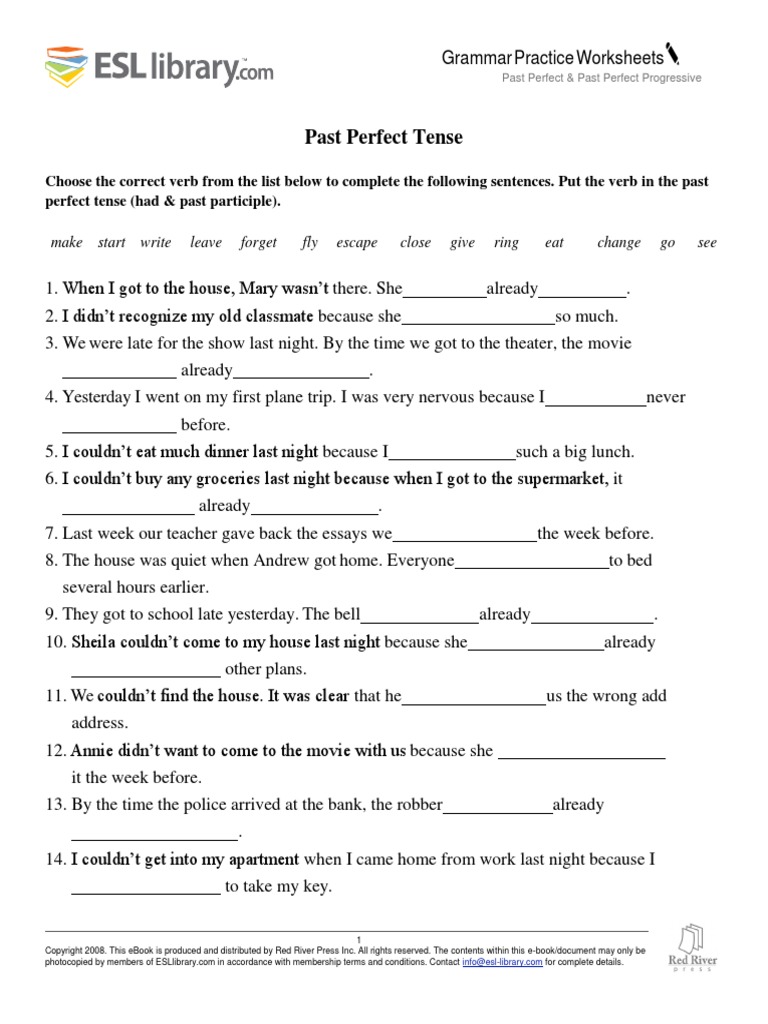 Past-Perfect - 10 Grade | PDF | Perfect (Grammar) | Language Mechanics