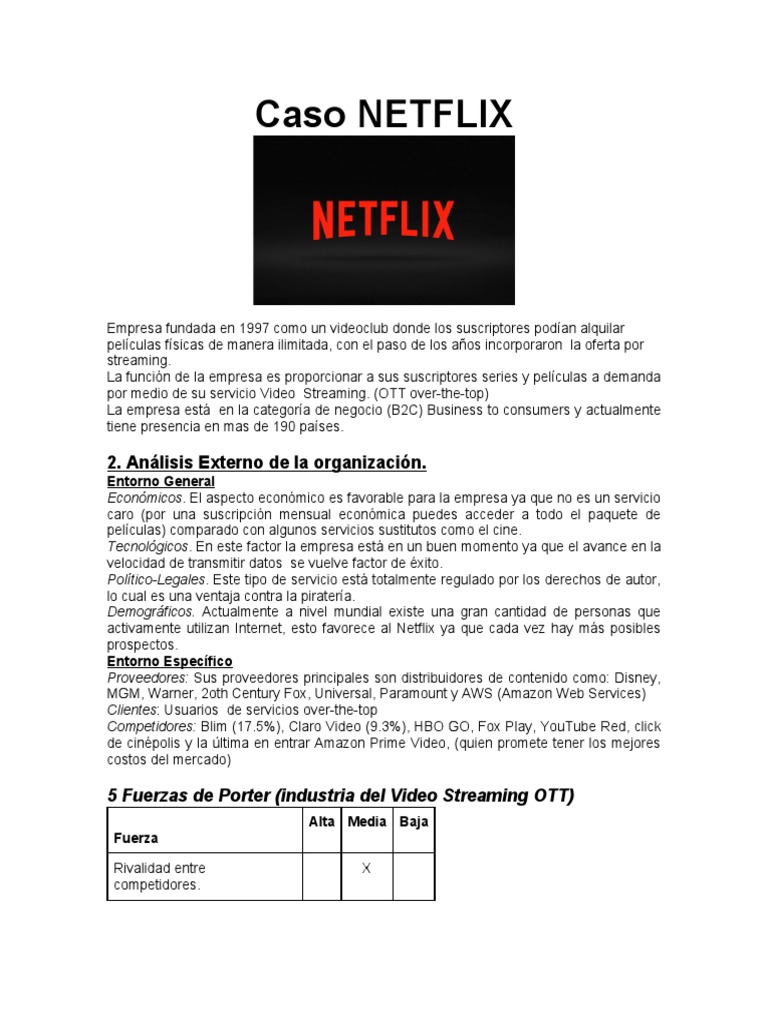 Análisis del Caso Netflix 2023 | PDF | Netflix | Streaming Media