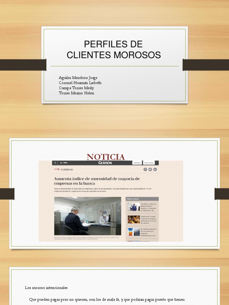 Trabajo Perfil de Clientes Morosos-Grupo1-Aguilar-Coronel-Cumpa-Torres ...