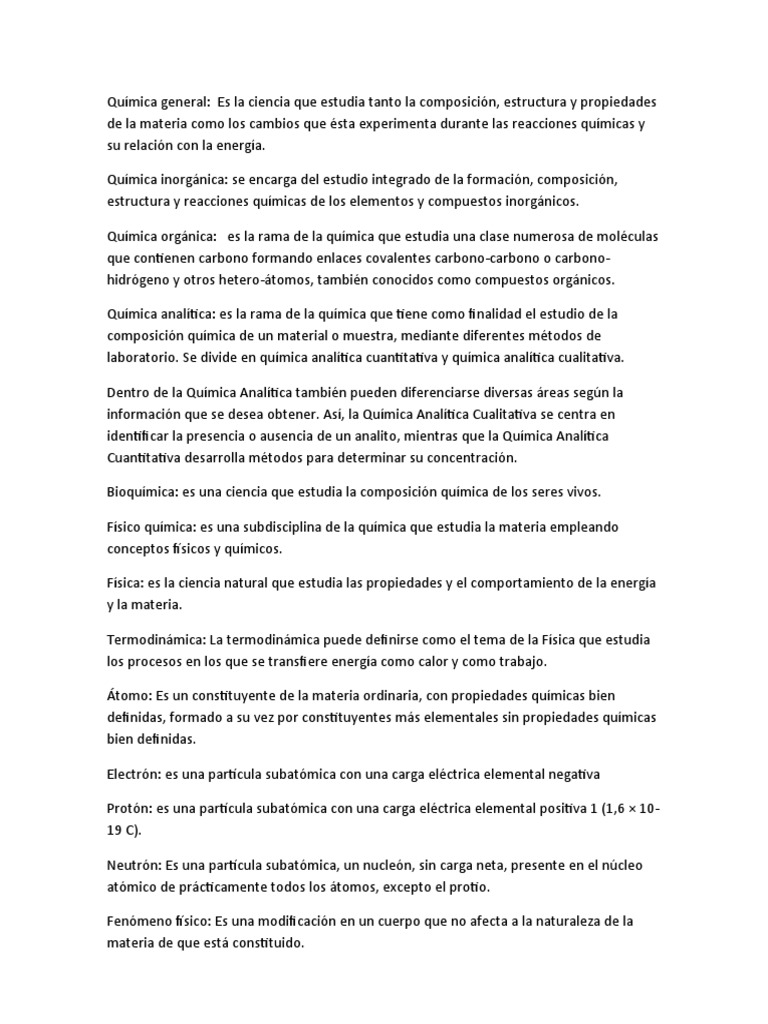 Introducción a la Química y sus Ramas | PDF | Química | Mezcla