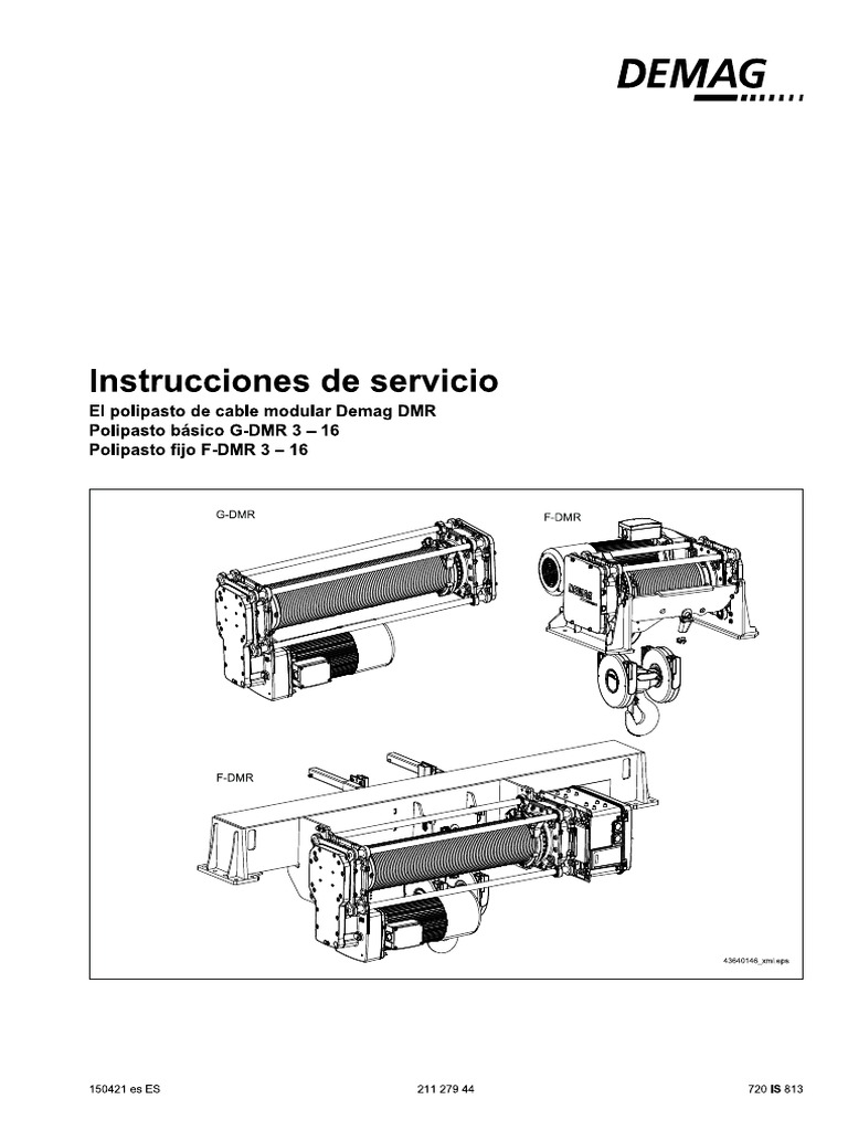 Grau DEMAG Serie DMR 3-16 | PDF